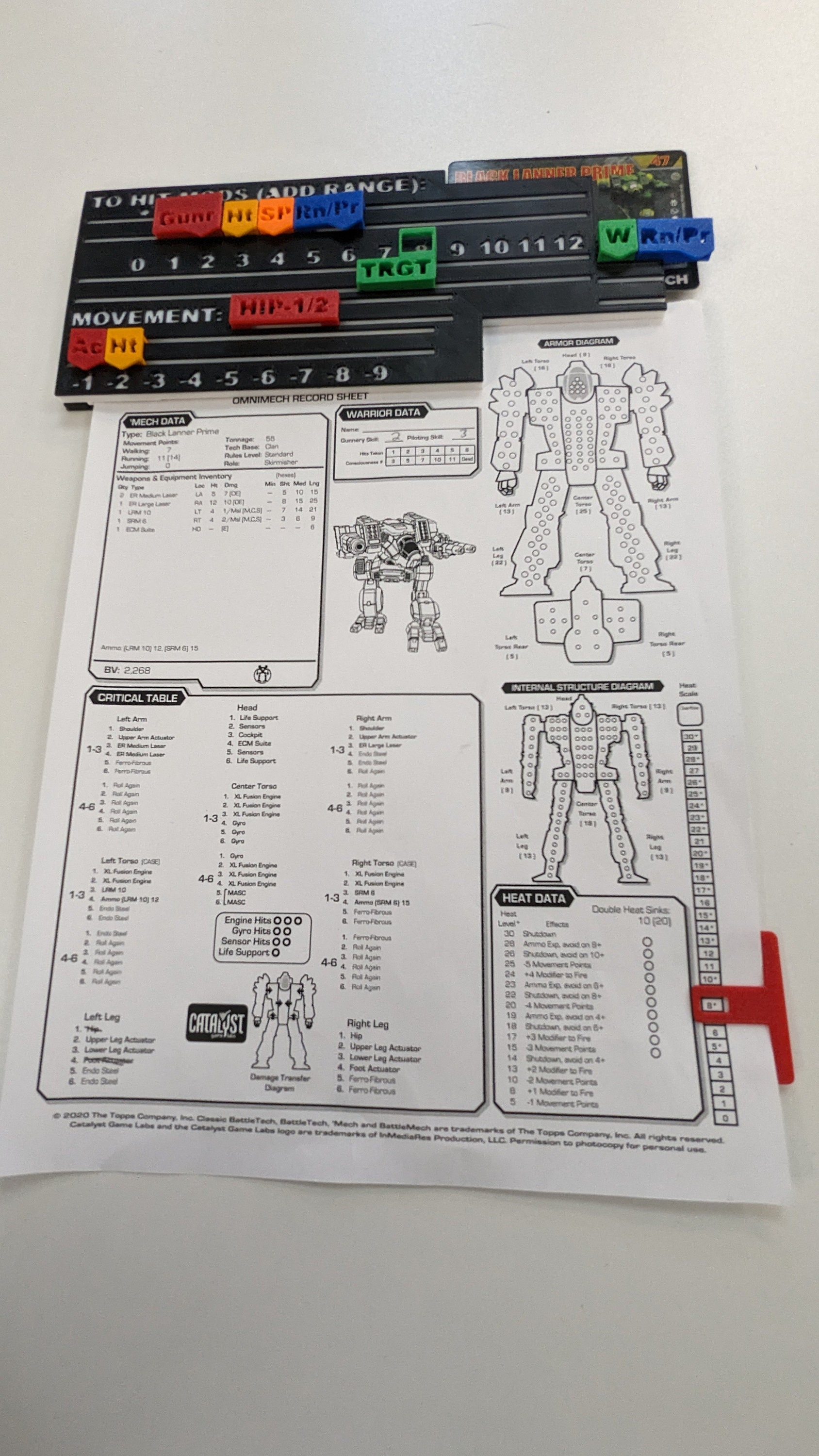 STL Battletech Mechboard Target & Movement Modifier Tracker DIGITAL ...