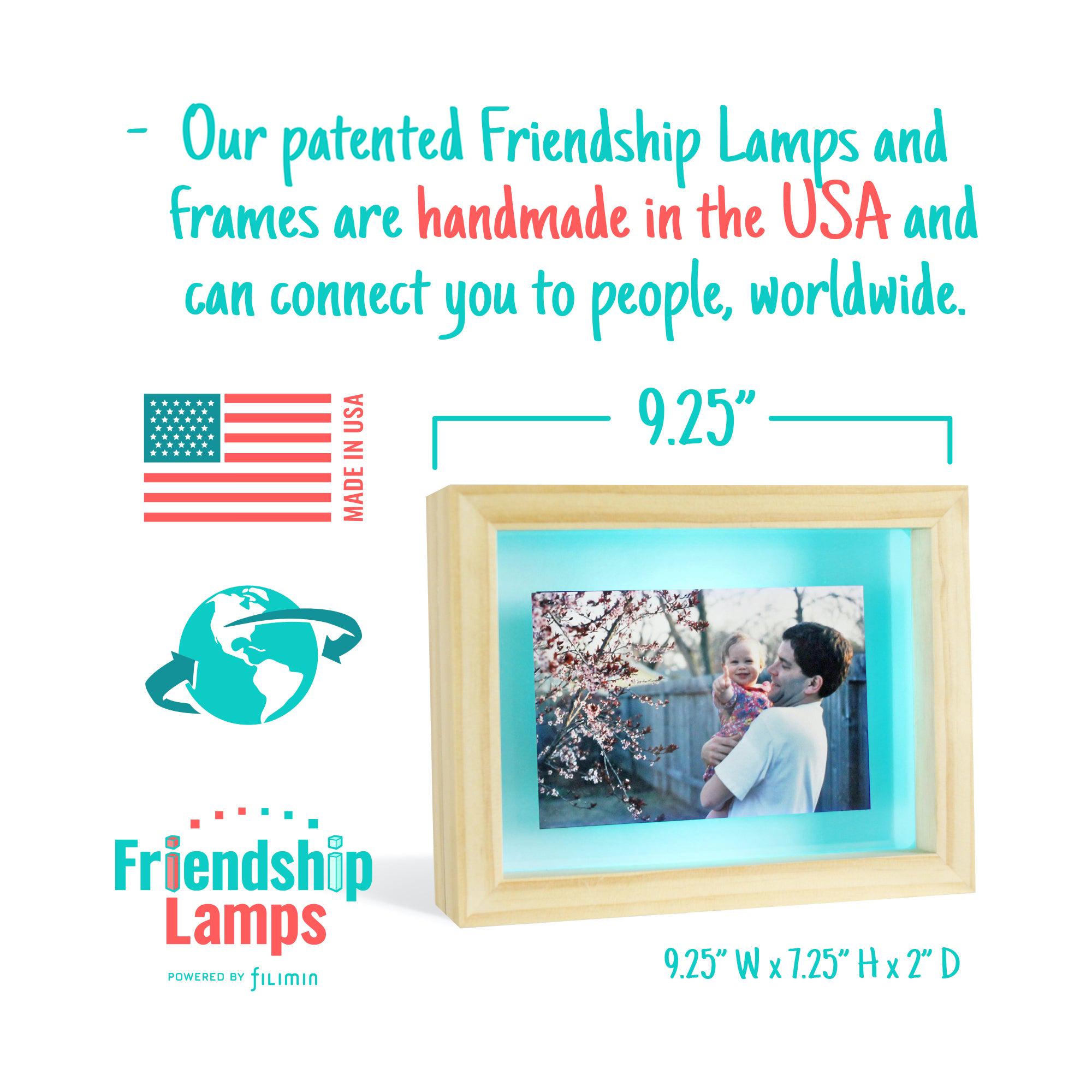 Picture Frame Friendship Lamp | Photo Display for Printed Photos | Long ...