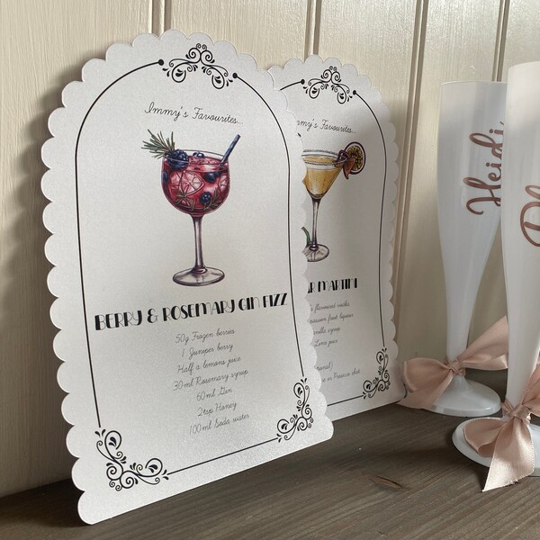 Cocktail Menu - Etsy