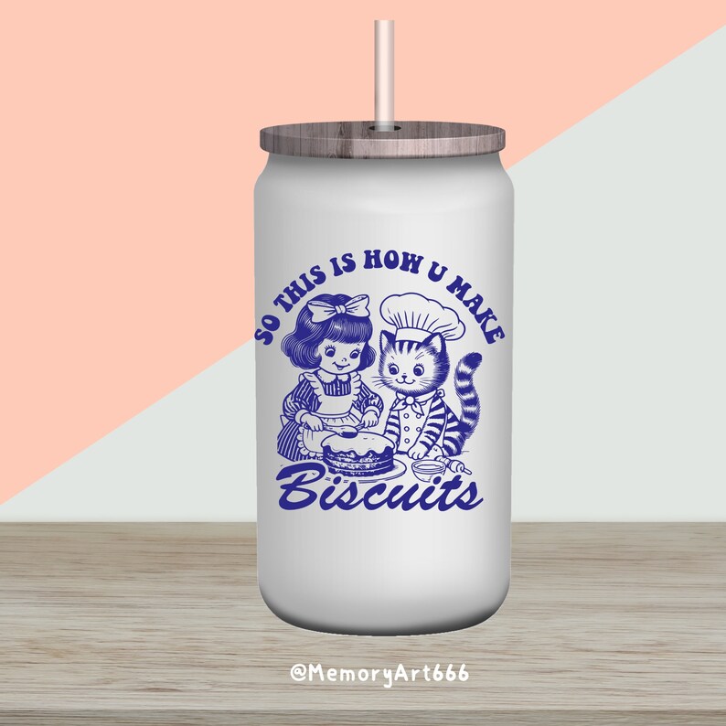 Cat Biscuits, SVG PNG File, Trendy Vintage Retro Cat Lover Design for ...