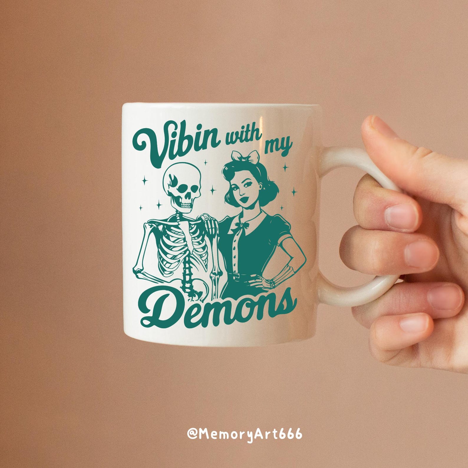 Vibin With My Demons Svg Png, Spooky Season Funny Dark Humor Trendy ...