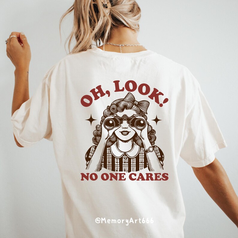 Oh Look No One Cares, Vintage Funny Sarcastic Woman SVG PNG, Adult ...