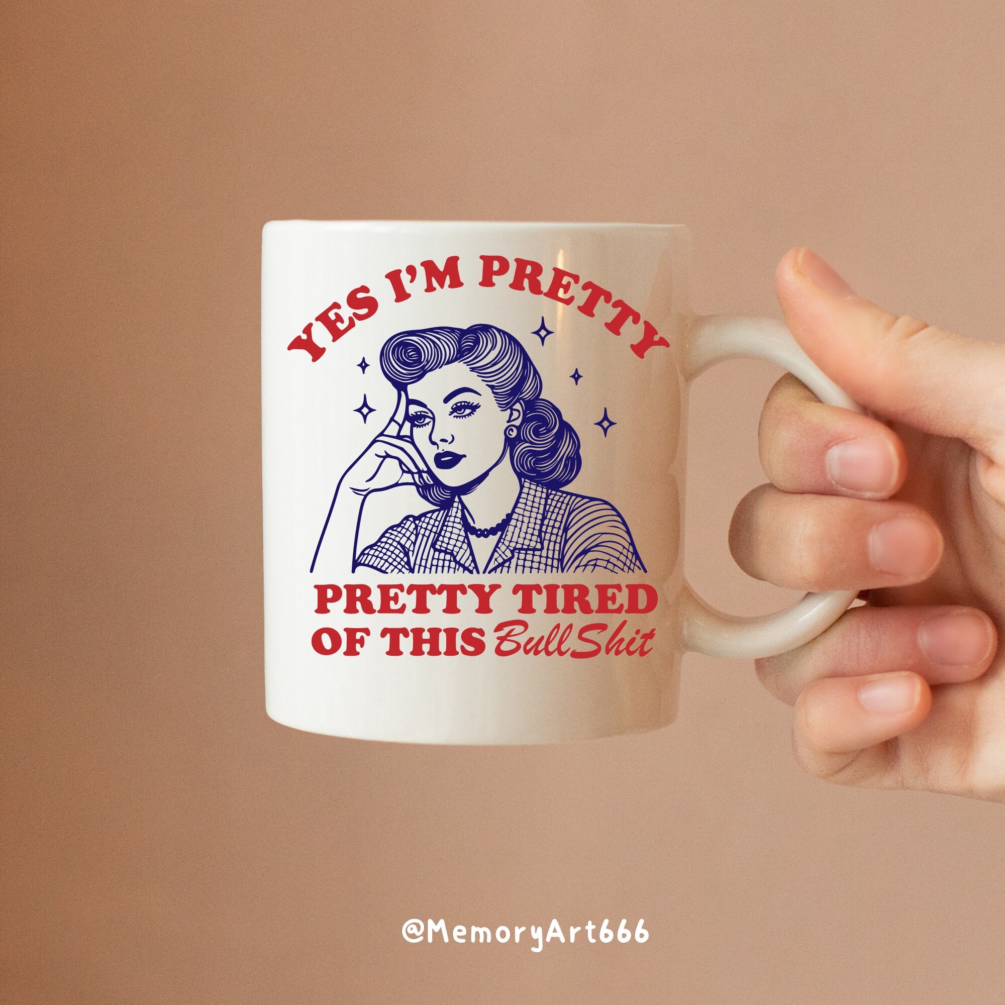 Pretty Tired of This BS, SVG PNG File, Funny Sassy Snarky Retro Trendy ...