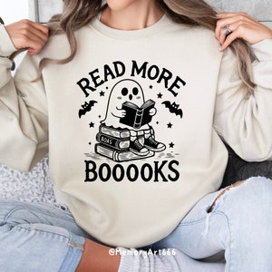 Read More Books Ghost SVG PNG, Halloween Book Lover Design, Spooky ...