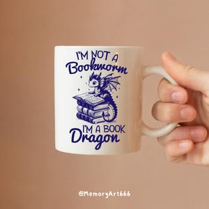 Book Dragon PNG, I'm Not a Bookworm, Trendy Retro Funny Fantasy Book ...