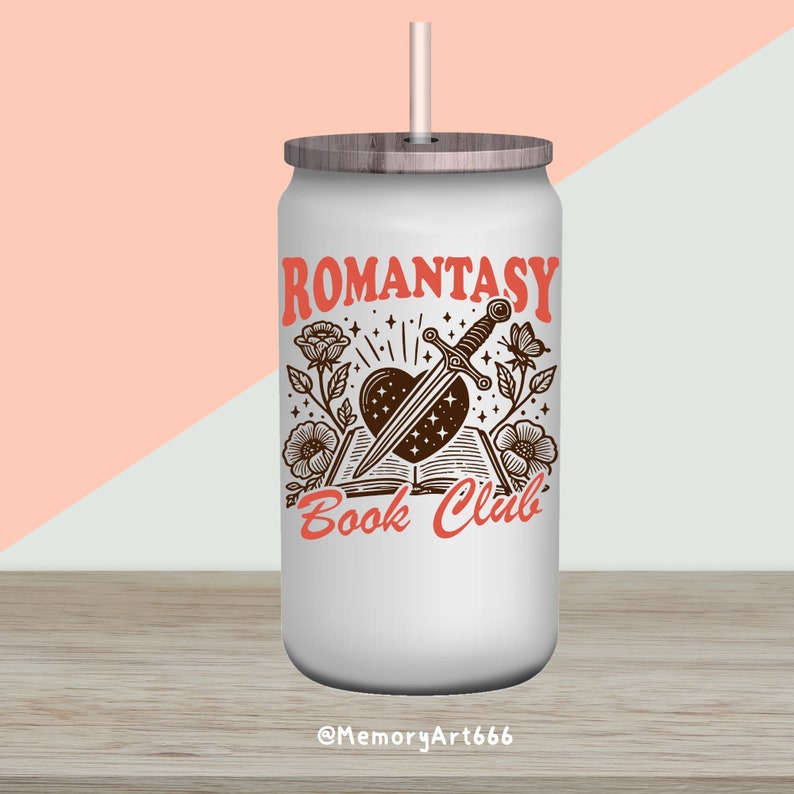 Romantasy Book Club Svg Png, Retro Trendy Artsy Fantasy Librarian ...