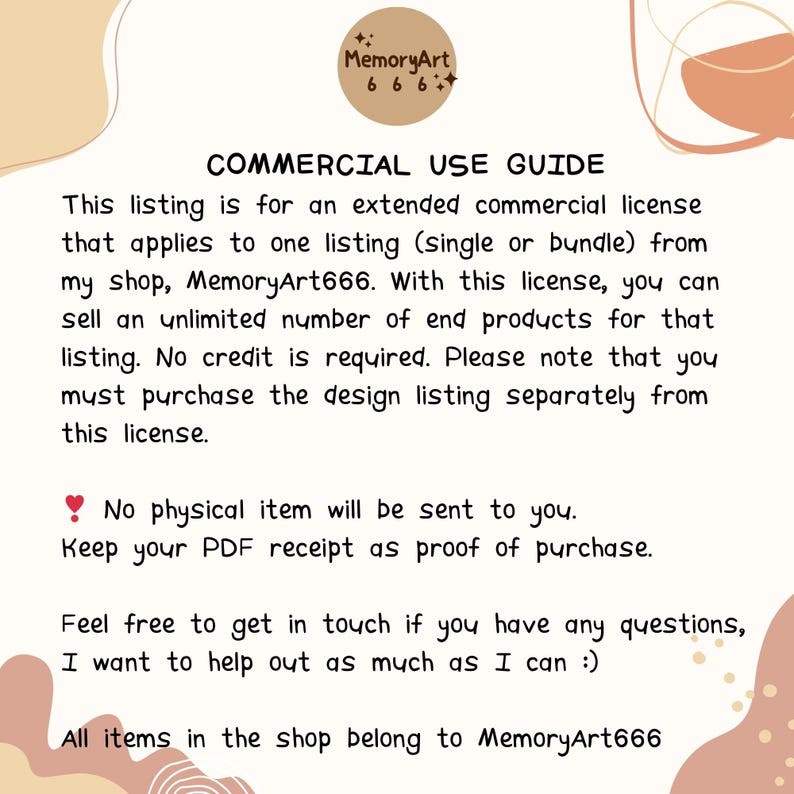 SVG PNG Commercial License / Single Design / Unlimited Use / No Credit ...