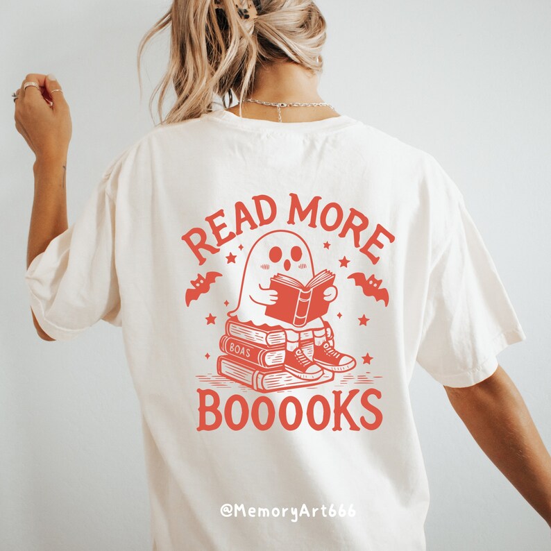 Read More Books, Halloween Bookish Ghost Reading Book SVG PNG Design - Etsy