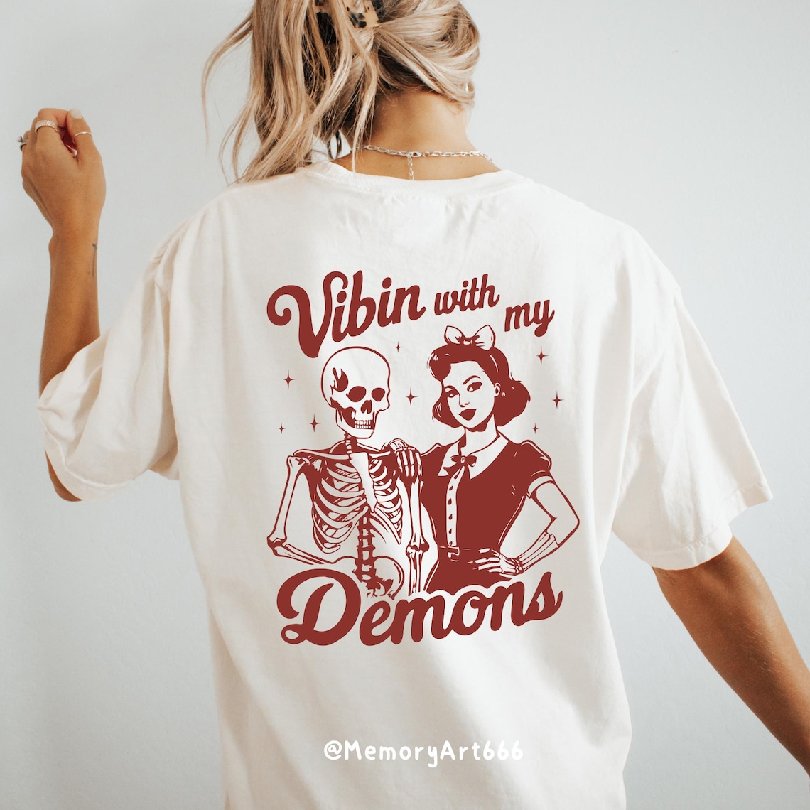 Vibin With My Demons Svg Png, Spooky Season Funny Dark Humor Trendy ...