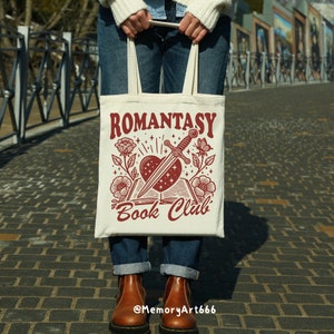 Romantasy Book Club Svg Png, Retro Trendy Artsy Fantasy Librarian ...