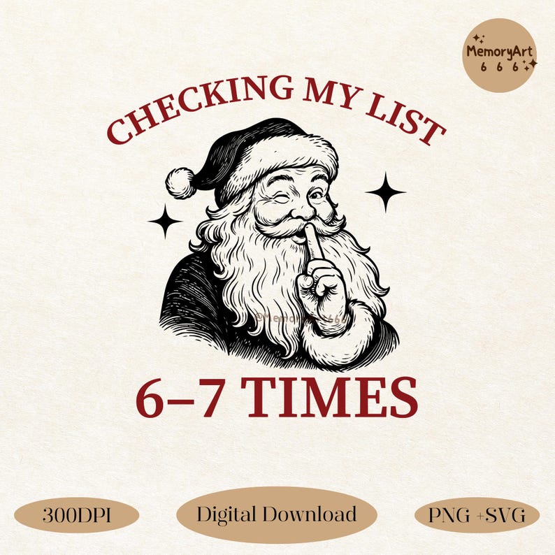 Funny Santa Teen Meme Viral 6-7 SVG PNG, Christmas Six Seven Holiday ...