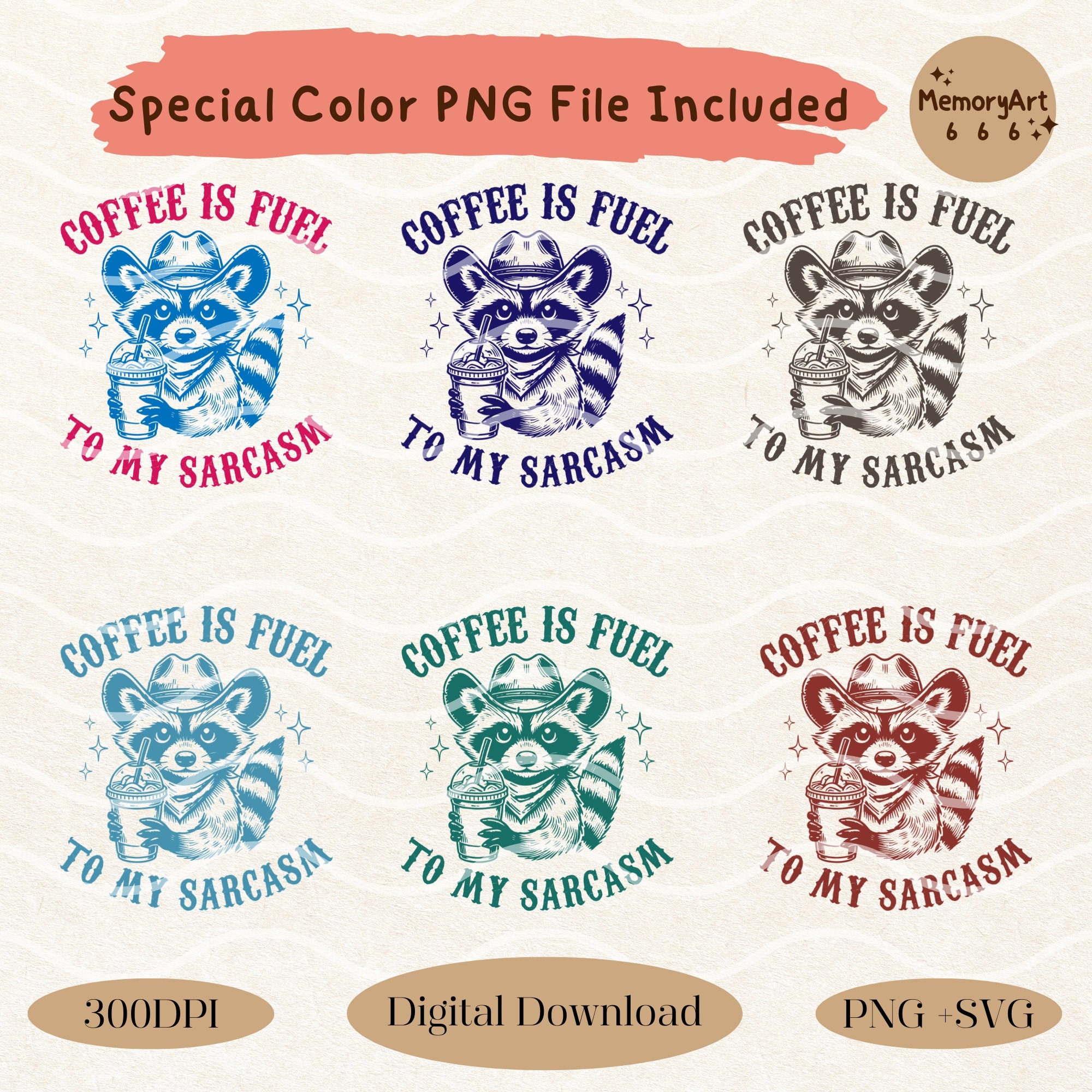 Coffee is Fuel to My Sarcasm SVG PNG, Vintage Retro Funny Sarcastic ...