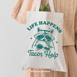 Funny Taco Racoon Meme Shirt Svg Png, Trendy Retro Sarcastic Funny Cute ...