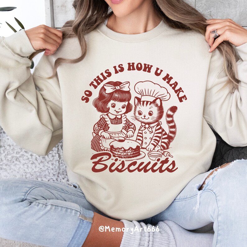 Cat Biscuits, SVG PNG File, Trendy Vintage Retro Cat Lover Design for ...