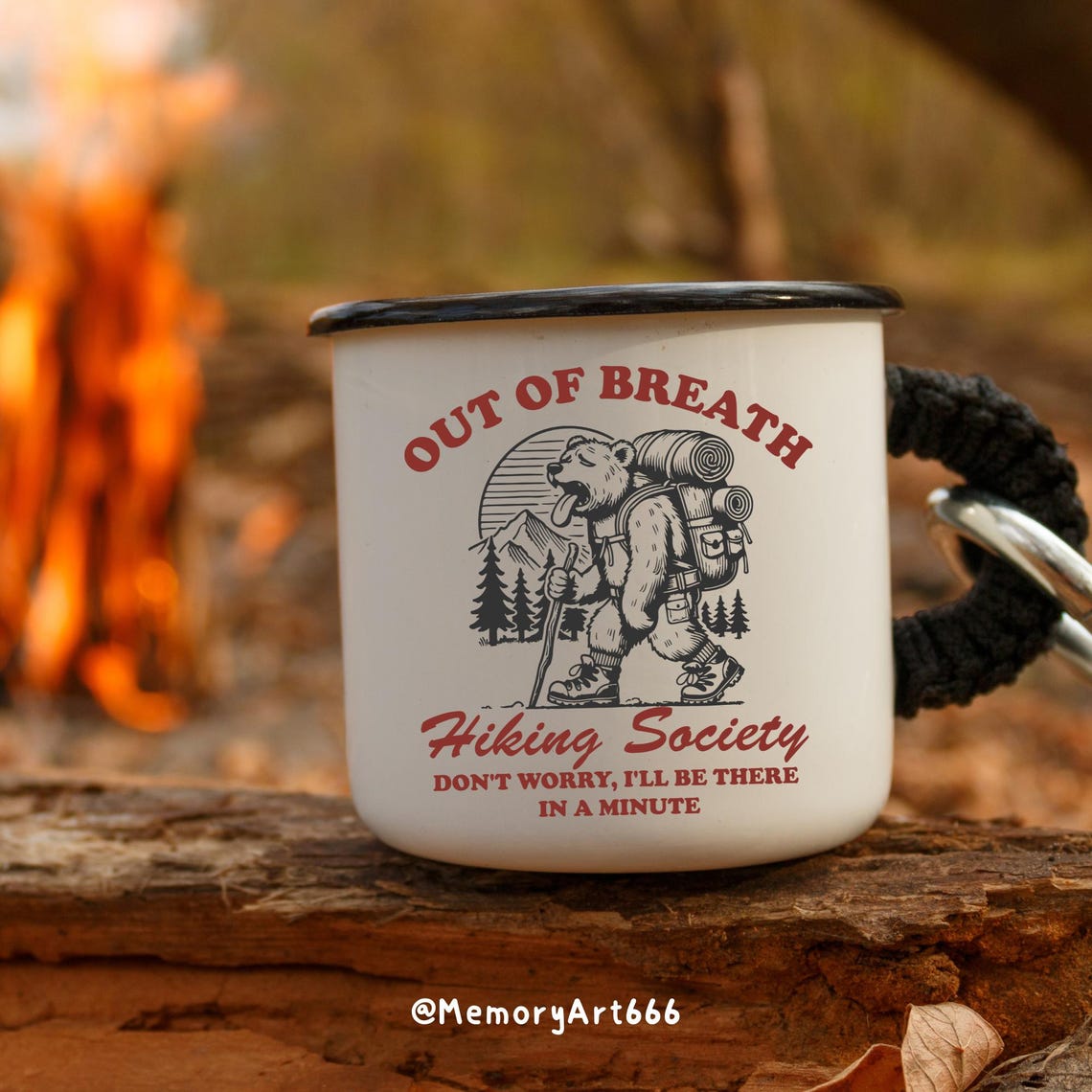 Funny Hiking Bear SVG PNG: Out of Breath Society (digital Download) - Etsy
