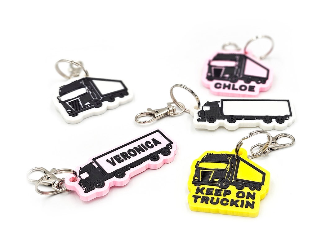 Lorry Driver Trucker Themed Custom Keyring Gift, Loads of Colours and ...