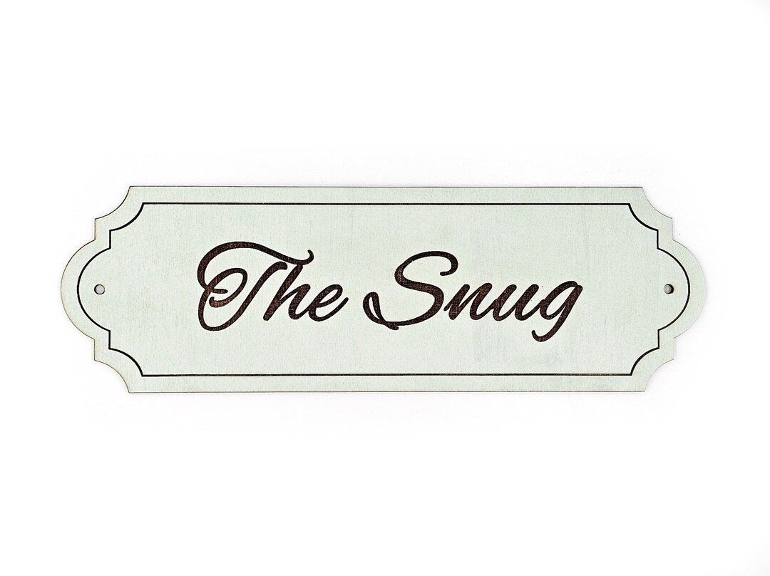 The Snug Door Sign Classic and Stylish Wooden Cosy Space Decorative ...