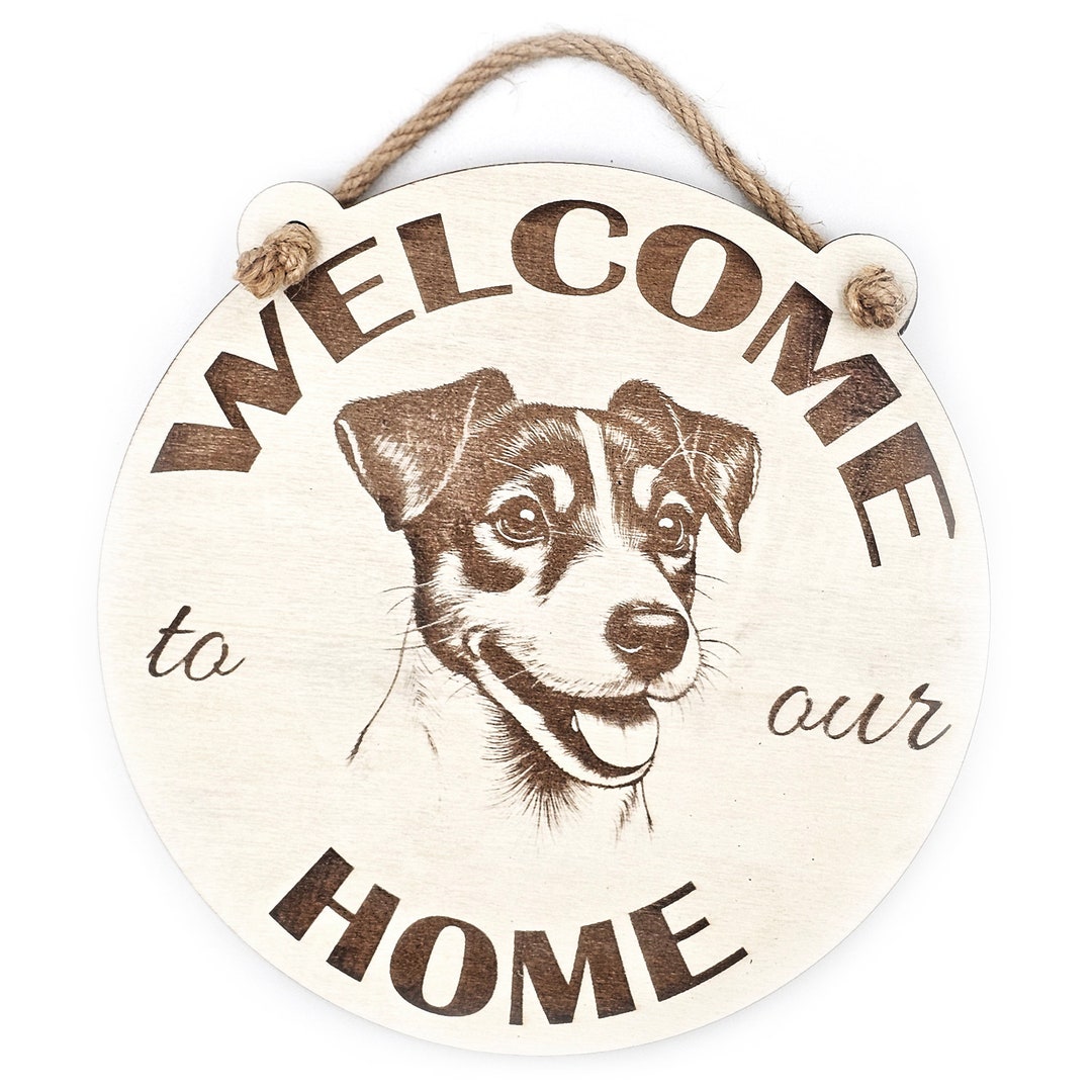 Jack Russell Welcome Sign Wall Plaque Gift Ideas for Home Owner Pet Dog ...