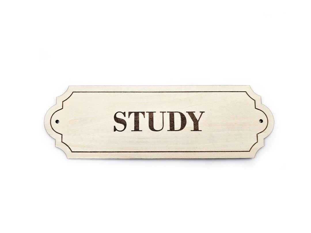 Study Door Sign Classic and Stylish Wooden Reading Room Decorative ...