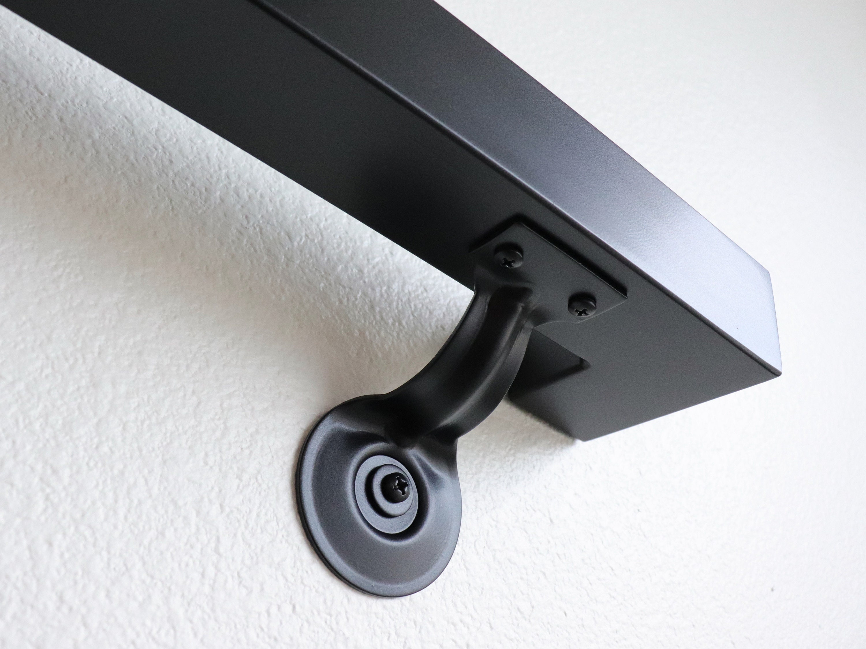 2x2 Powder Coated Modern Metal Handrail, Handrail for Stairs, ADA ...