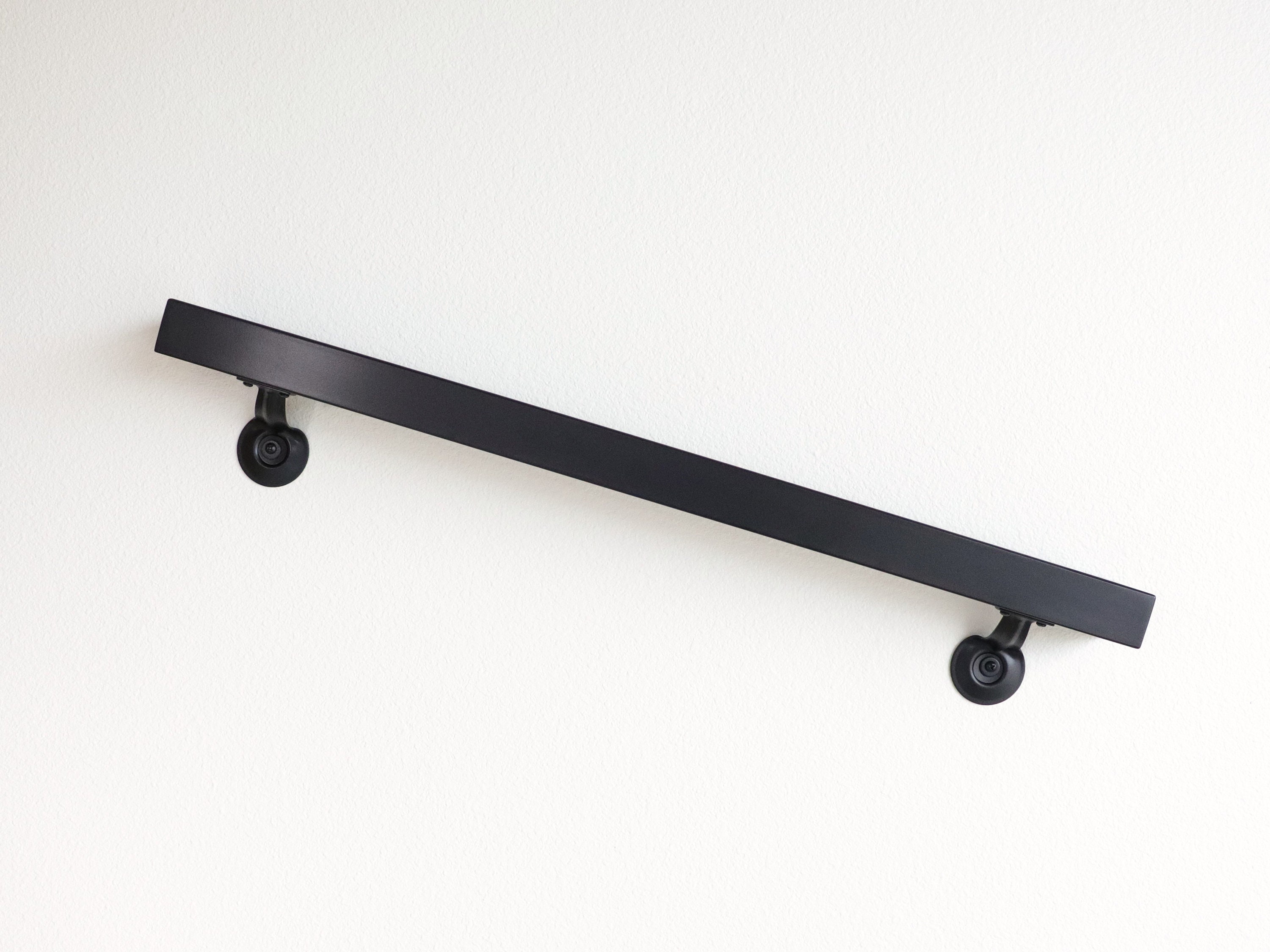 2x2 Powder Coated Modern Metal Handrail, Handrail for Stairs, ADA ...