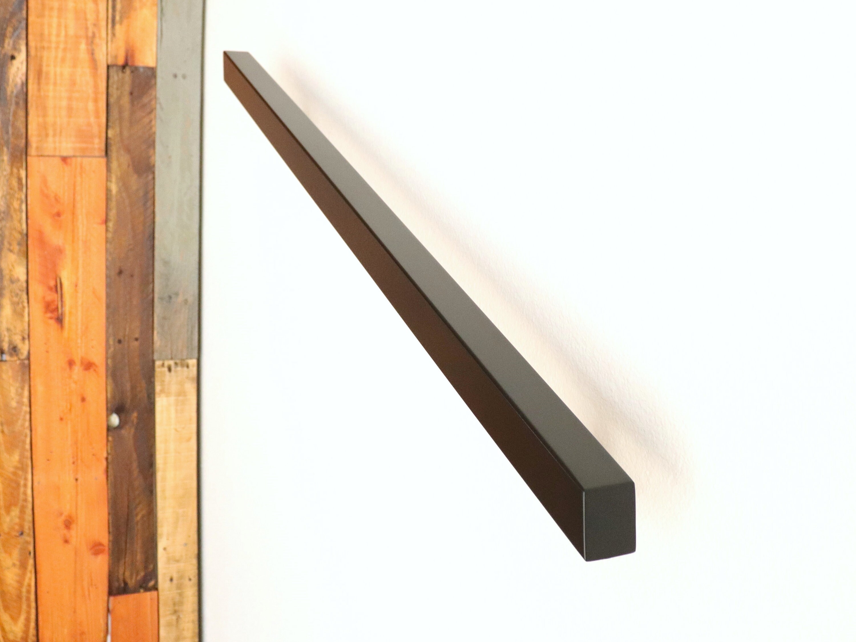 1.5x1.5 Powder Coated Modern Angled Metal Handrail, Handrail for Stairs ...