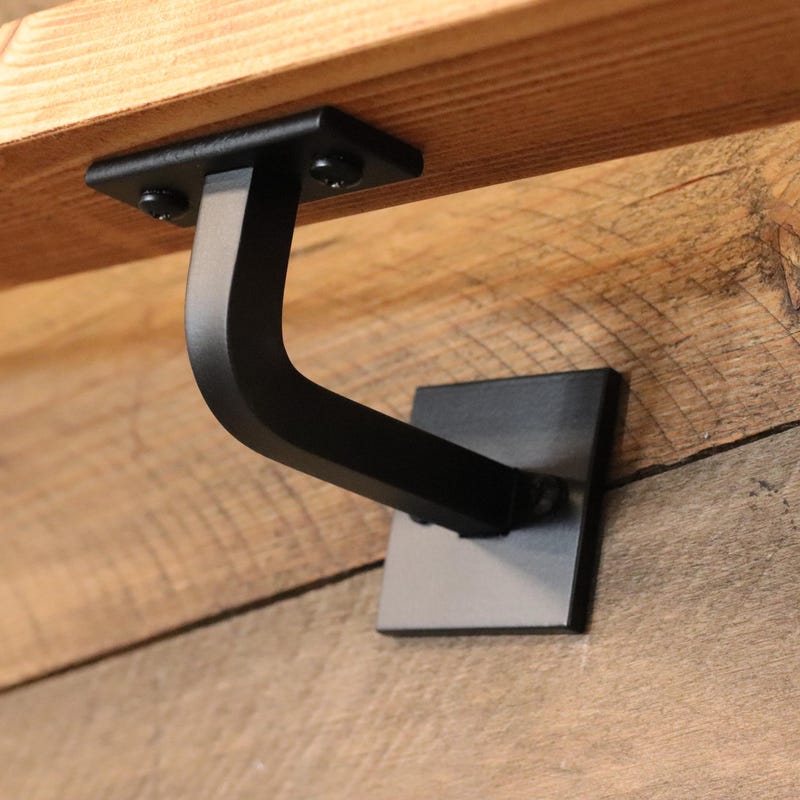 Wood Handrail With Brackets - Etsy