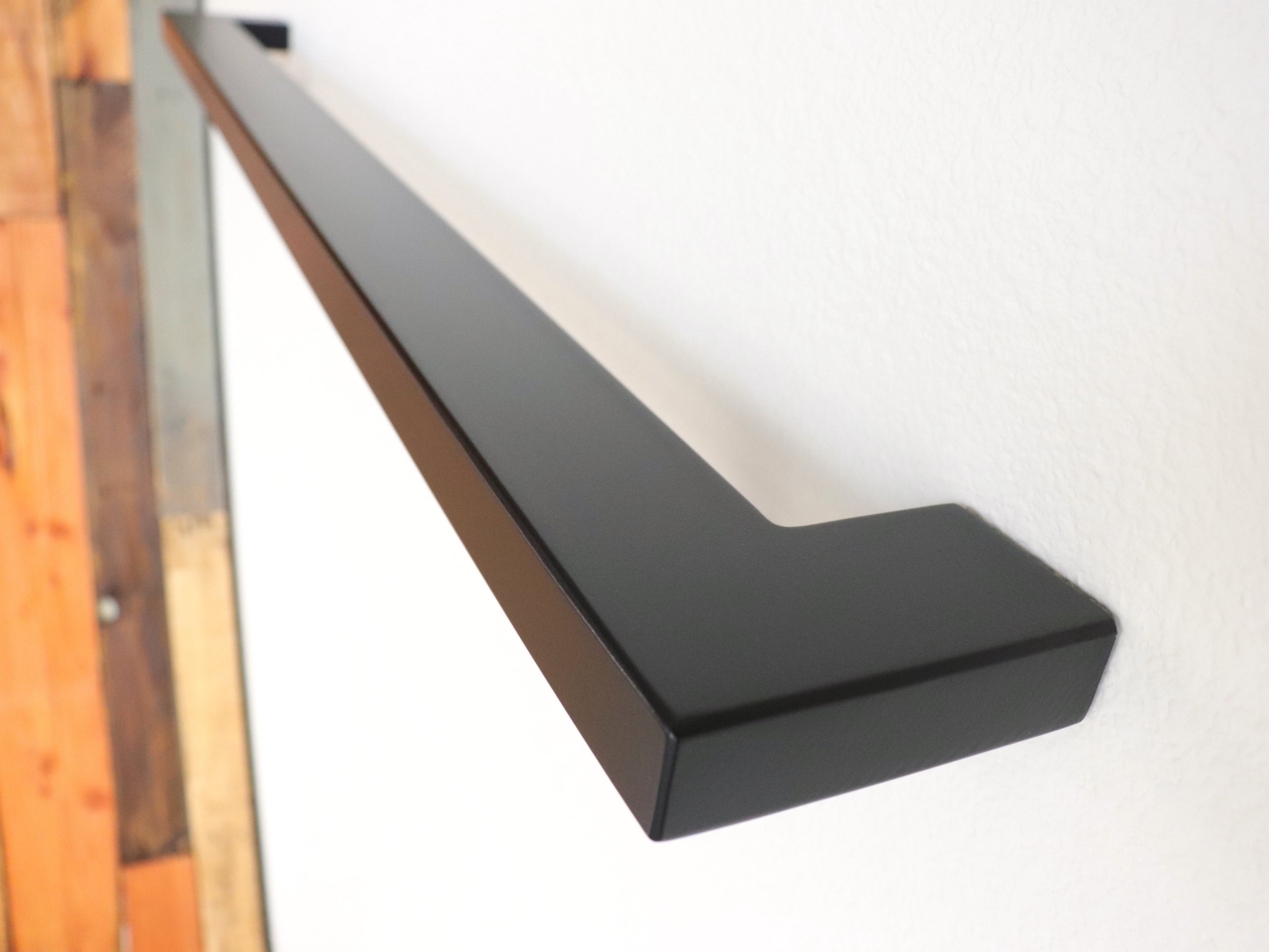 2x1 Powder Coated Modern Metal Handrail, Handrail for Stairs, ADA ...