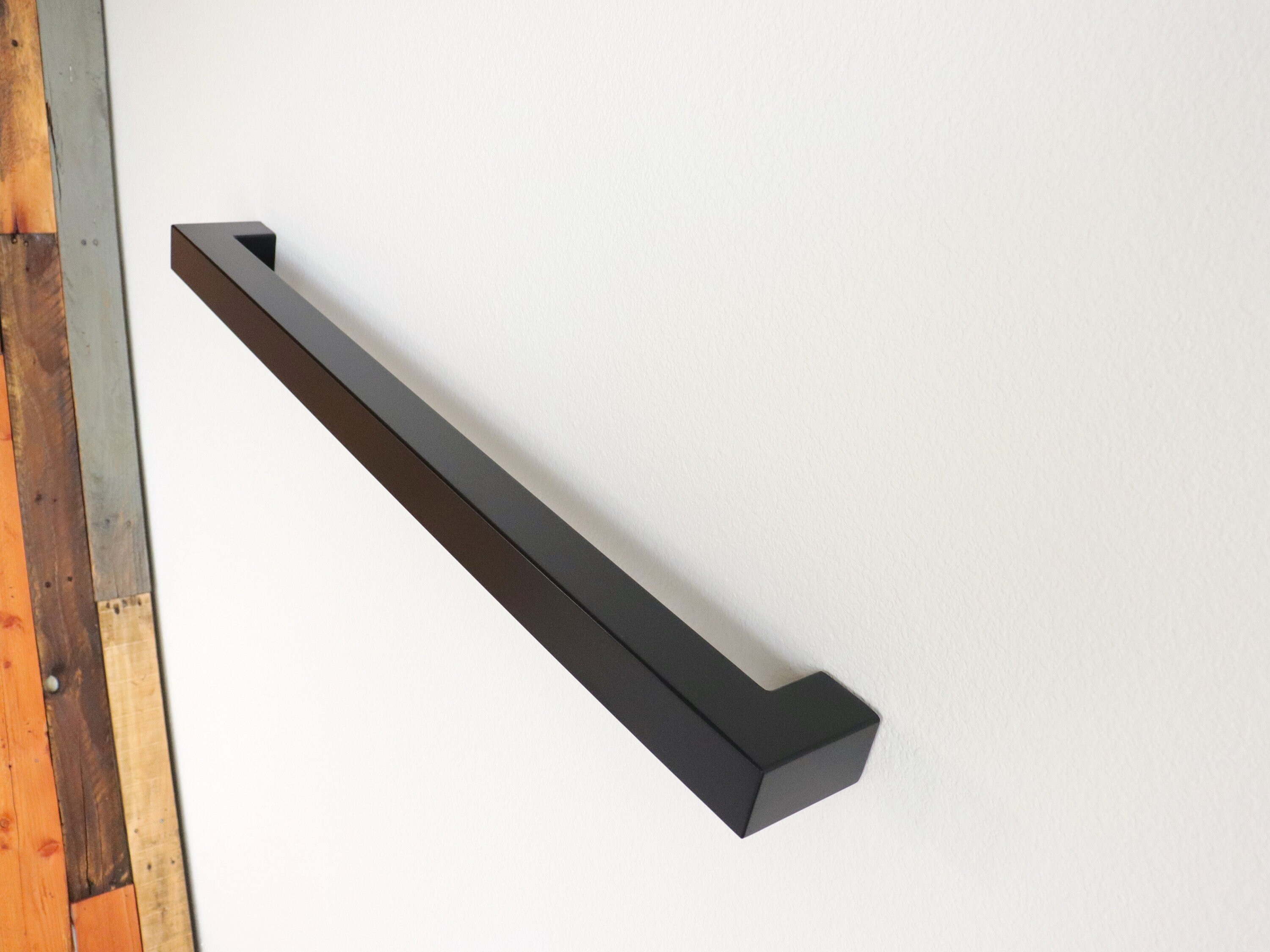 2x2 Powder Coated Modern Metal Handrail, Handrail for Stairs, ADA ...