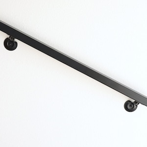 1.5x1.5 Powder Coated Modern Angled Metal Handrail, Handrail for Stairs ...