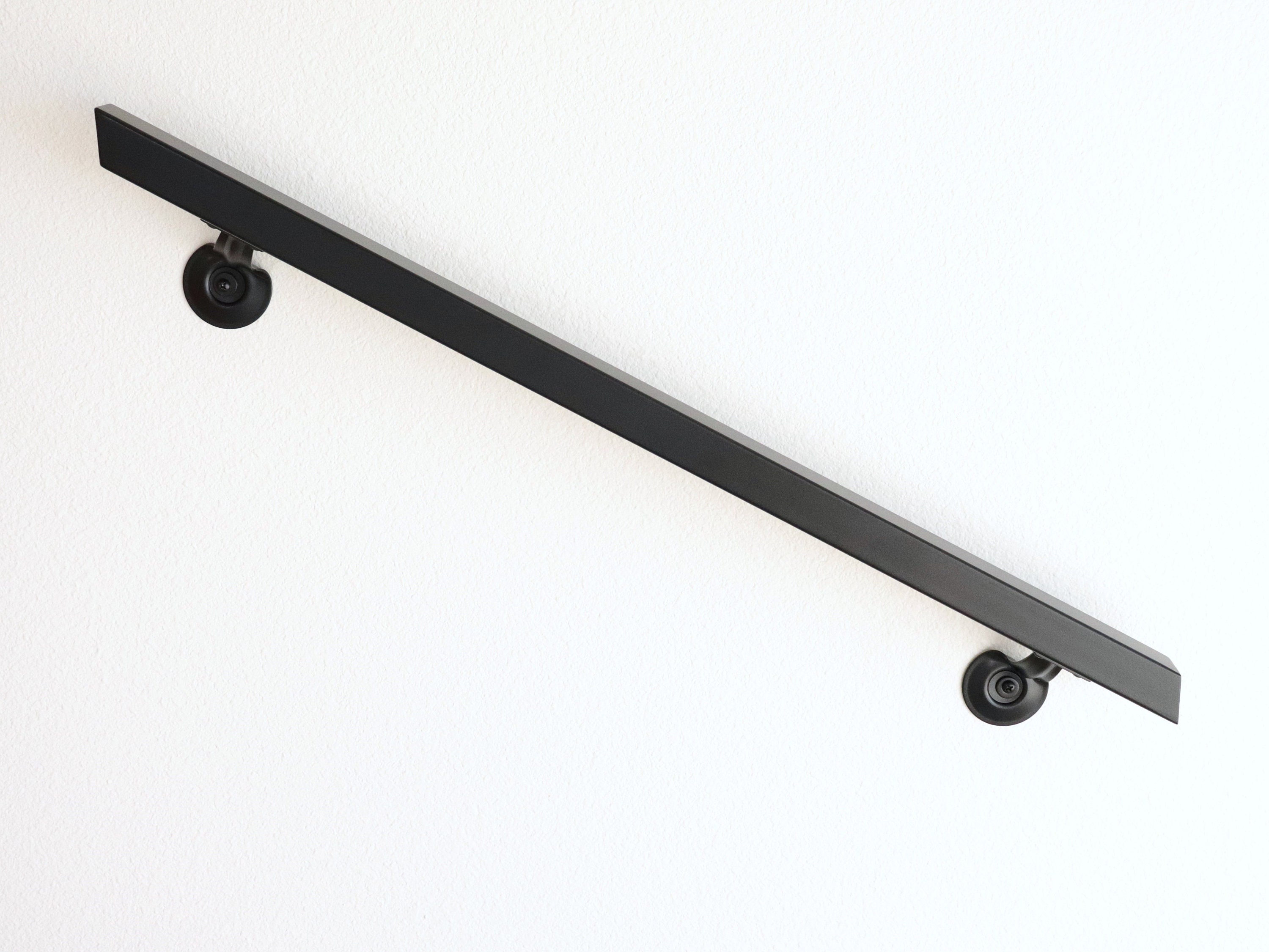 1.5x1.5 Powder Coated Modern Angled Metal Handrail, Handrail for Stairs ...