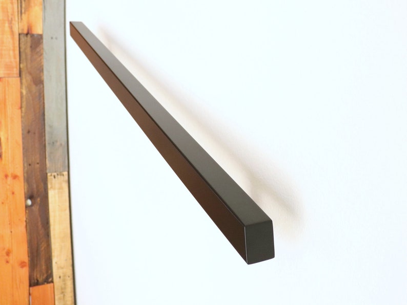 1.5x1.5 Powder Coated Modern Angled Metal Handrail, Handrail for Stairs ...