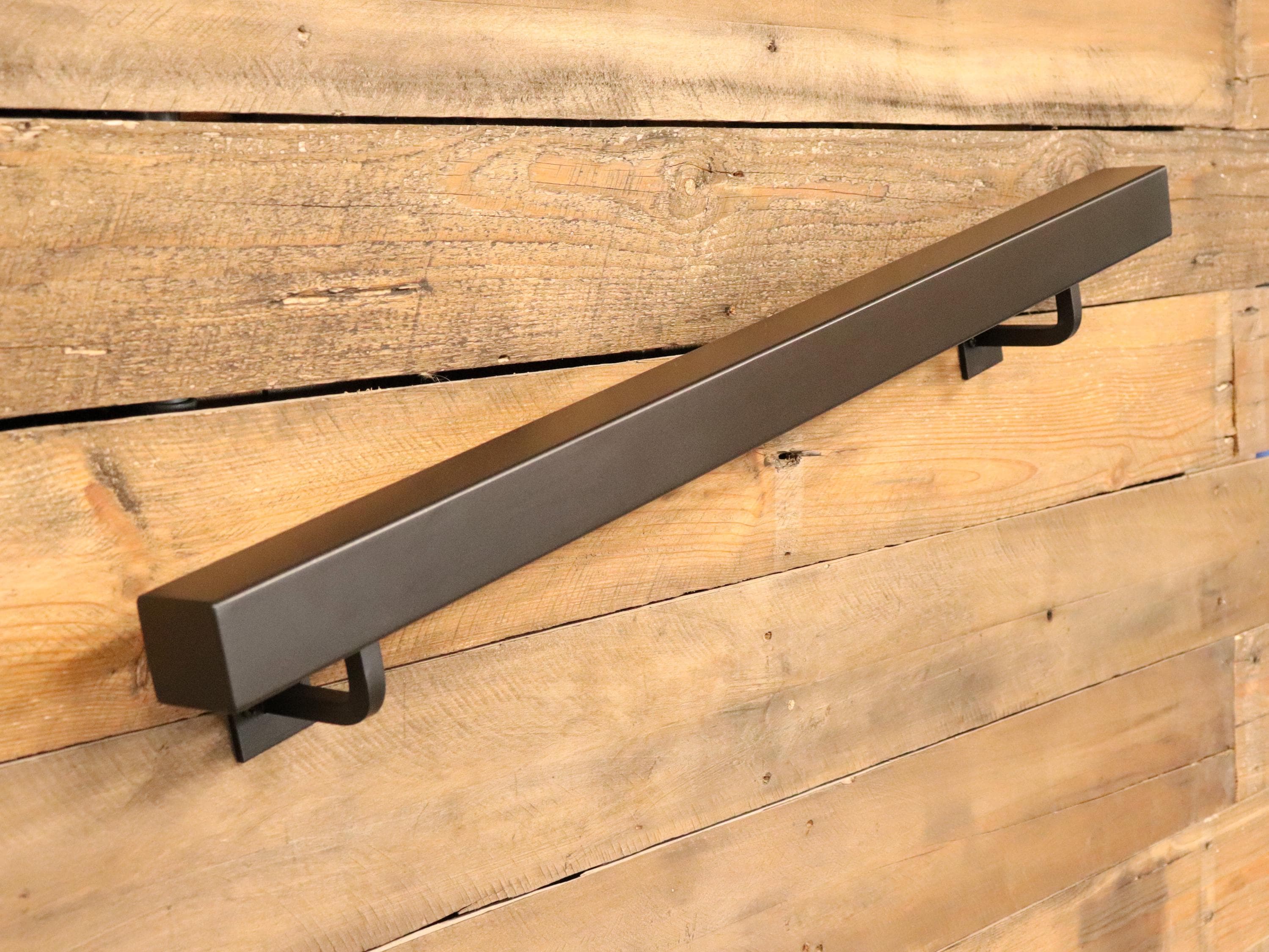 2x2 Modern Minimalist Metal Handrail With Custom Farmhouse Bracket ...
