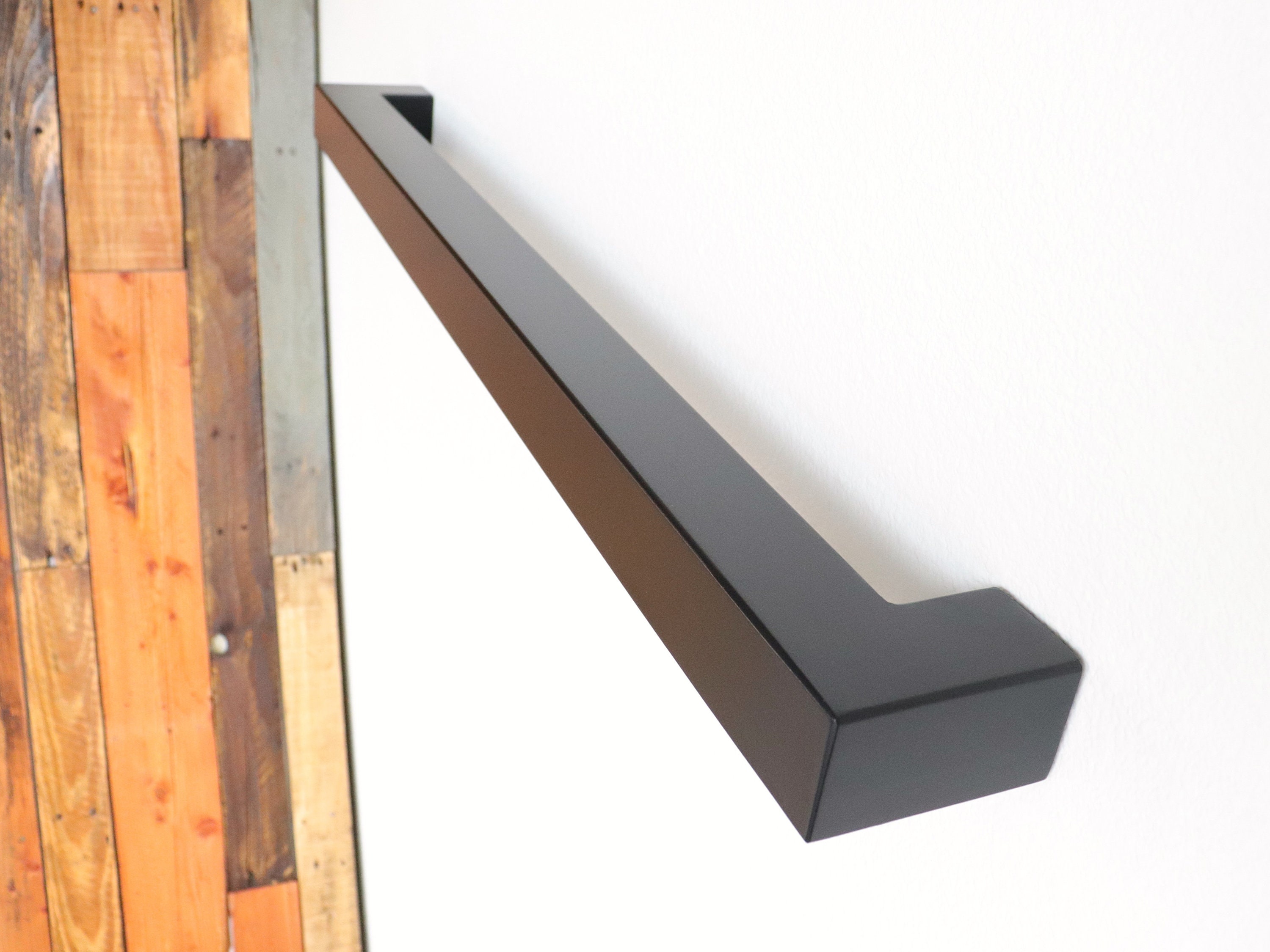 2x2 Powder Coated Modern Metal Handrail, Handrail for Stairs, ADA ...