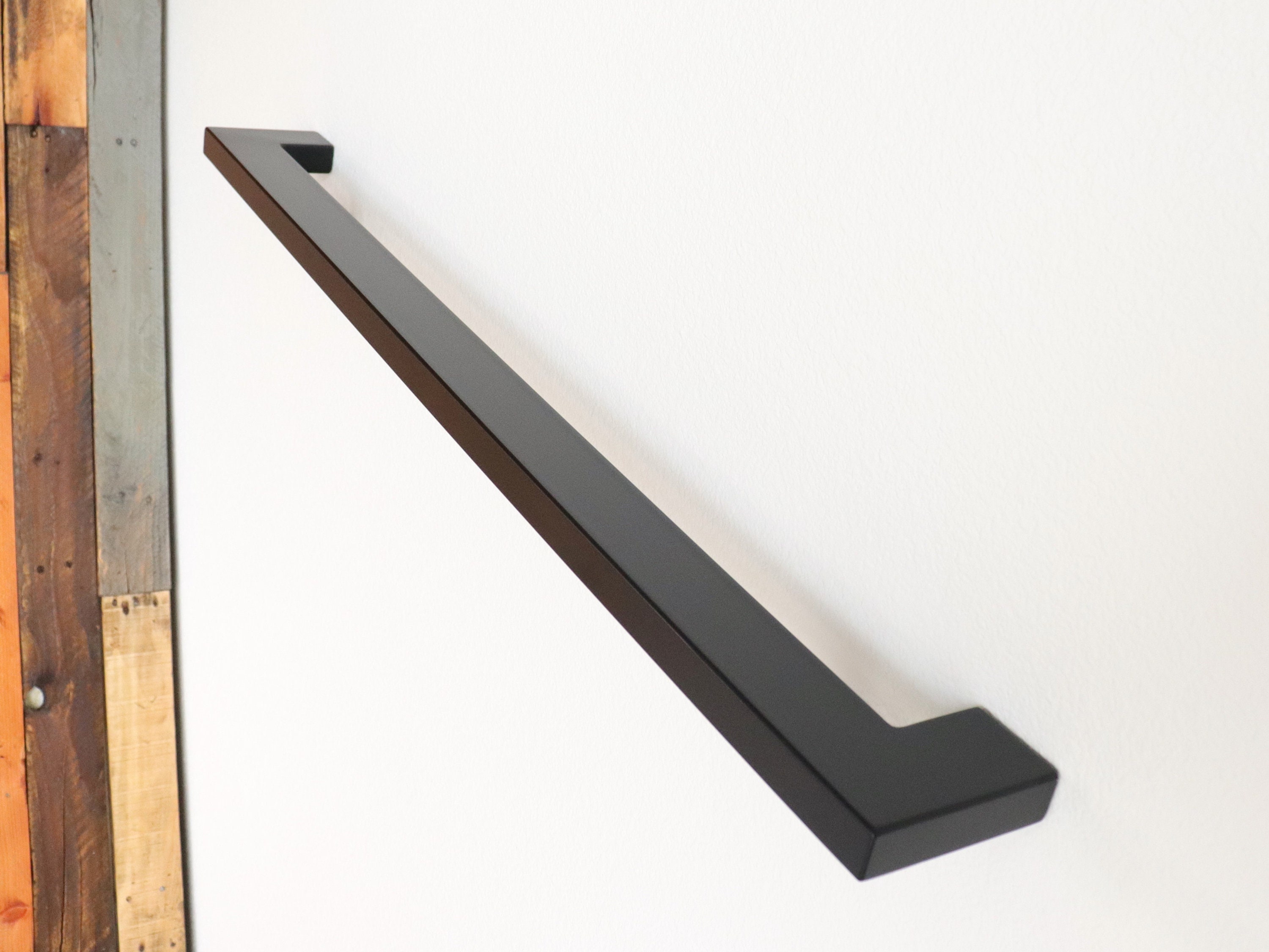 2x1 Powder Coated Modern Metal Handrail, Handrail for Stairs, ADA ...