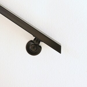2x1 Powder Coated Modern Angled Metal Handrail, Handrail for Stairs ...
