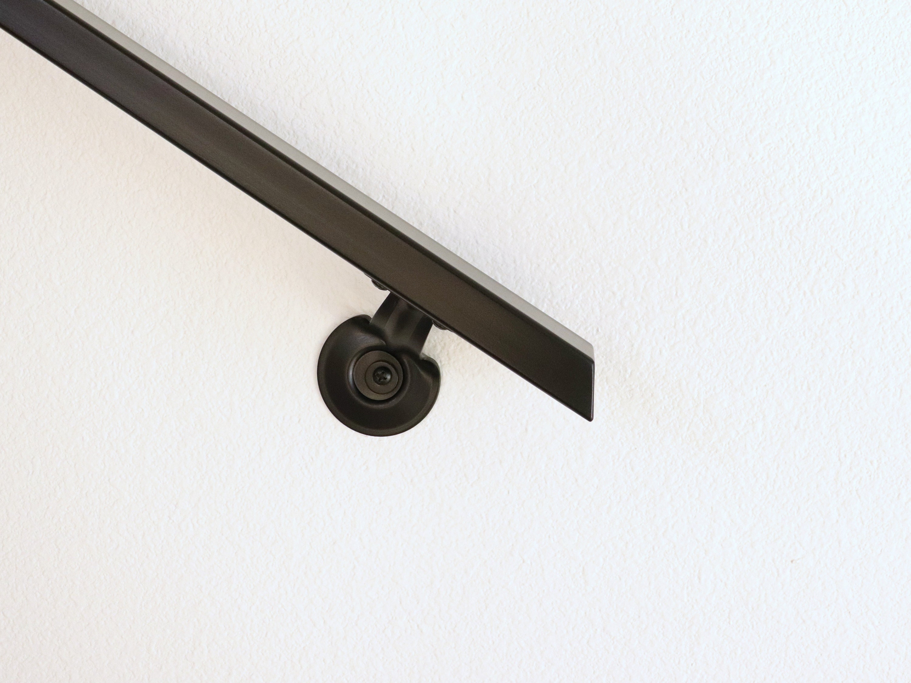 2x1 Powder Coated Modern Angled Metal Handrail, Handrail for Stairs ...