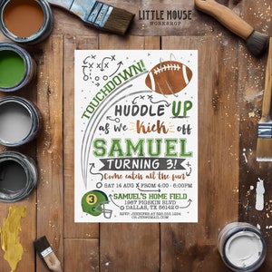 Football Birthday Invitation - Etsy