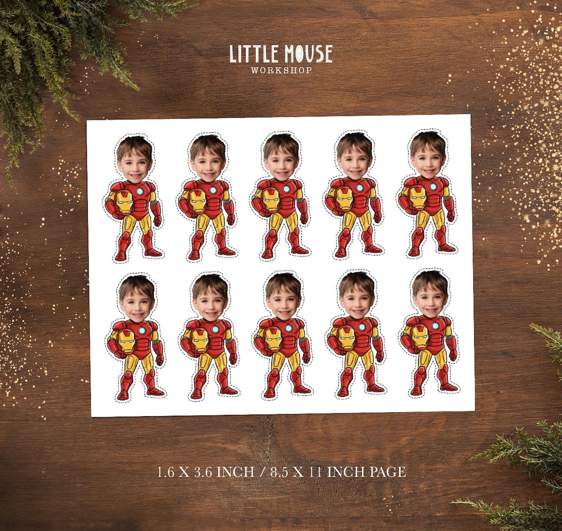 Iron Man Personalized Face Cupcake Toppers - Etsy