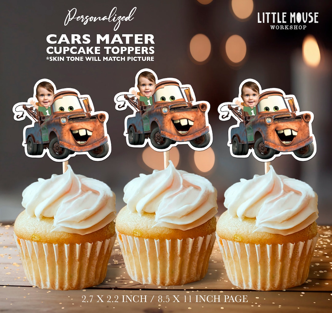 Mater Personalized Face Cupcake Toppers - Etsy