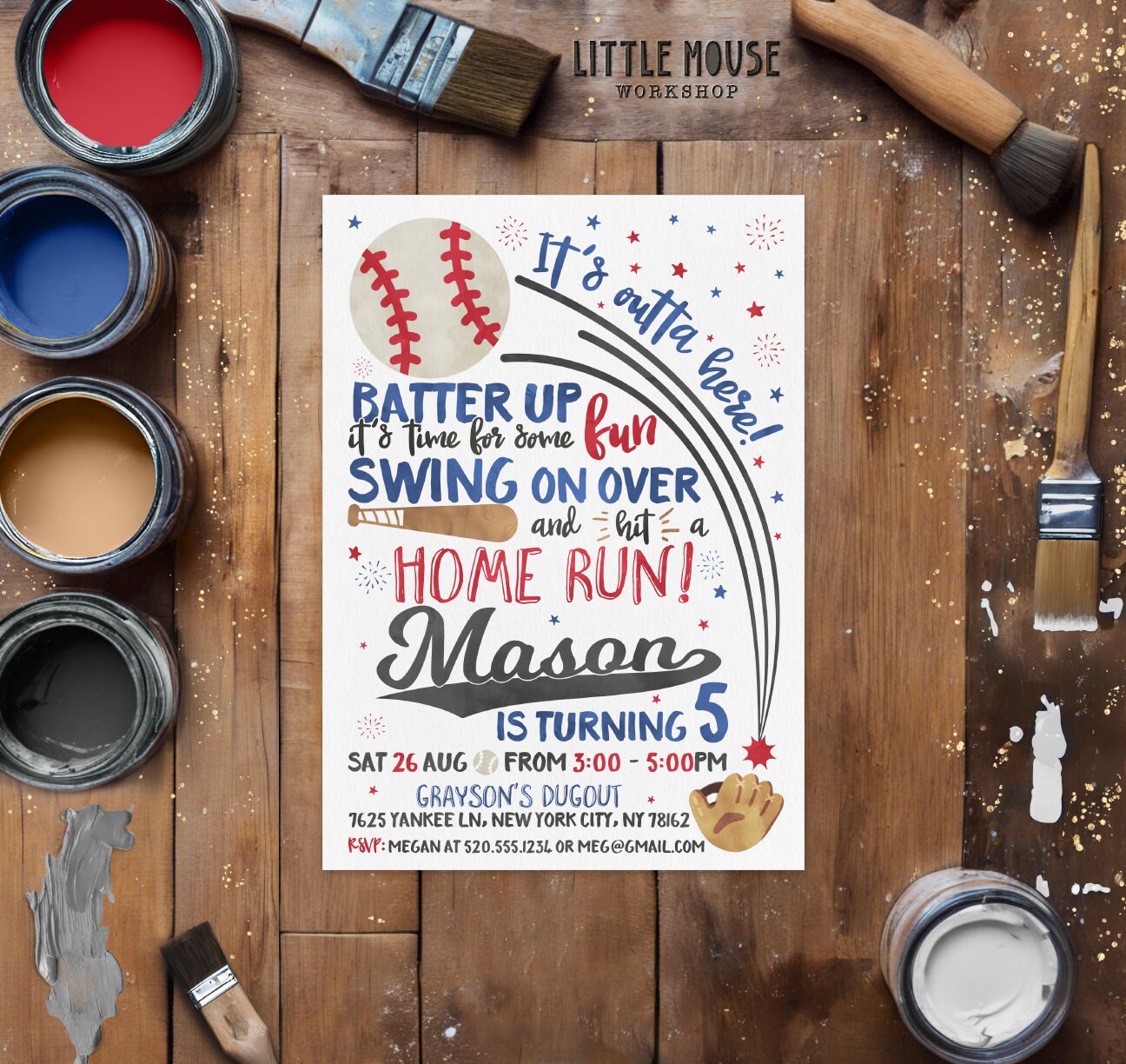 Baseball Birthday Invitation - Etsy