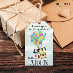 Up Birthday Thank You Tags - Etsy