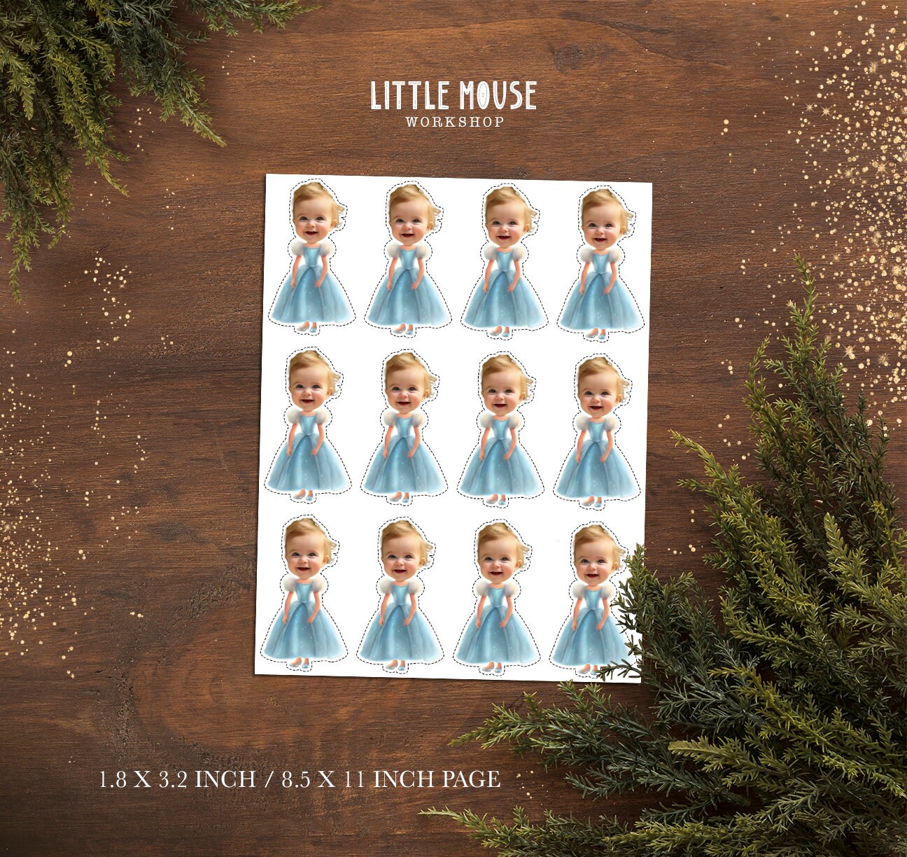 Cinderella Personalized Face Cupcake Toppers - Etsy