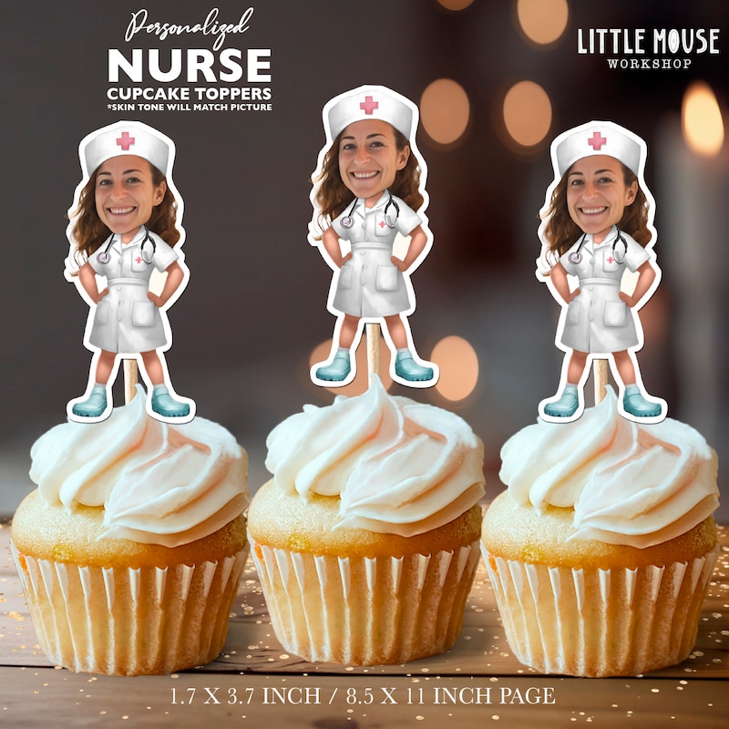 Nurse Cupcake Topper - Etsy