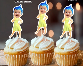 Joy inside Out 2 Cupcake Toppers - Etsy