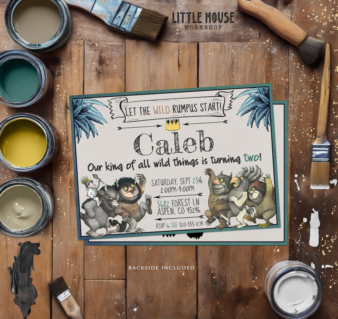 Where the Wild Things Are Birthday Invitation - Etsy