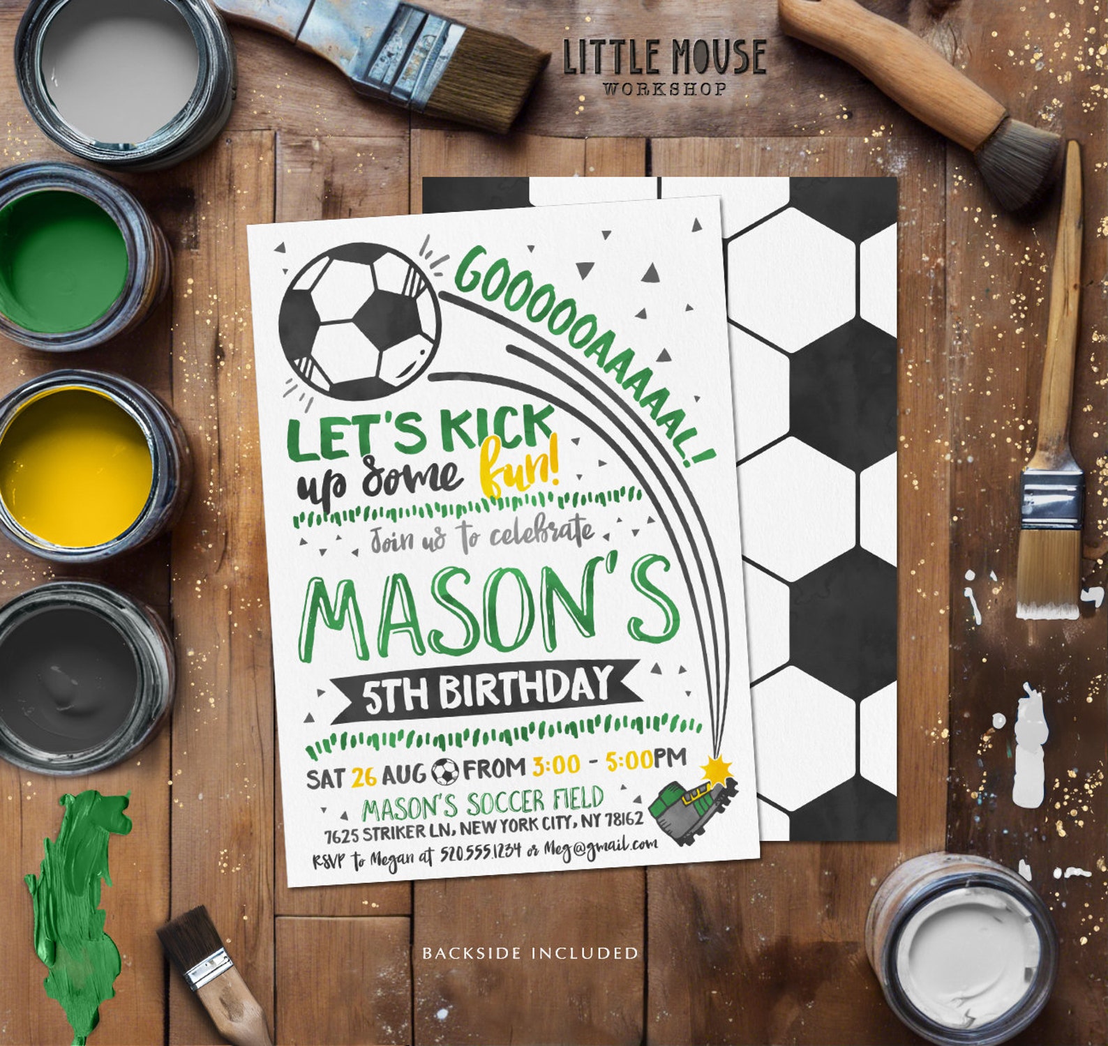 Soccer Birthday Invitation - Etsy
