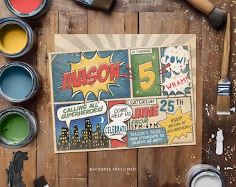 Comic Book Favor Boxes/comic Pow/comic Book Treat Box/superhero ...