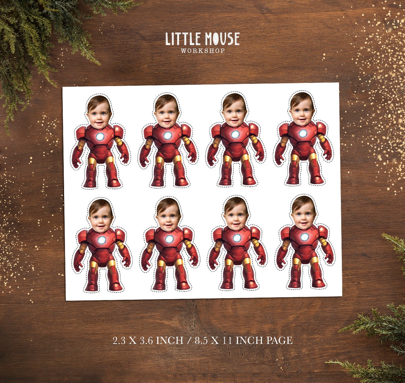 Iron Man Personalized Face Cupcake Toppers - Etsy