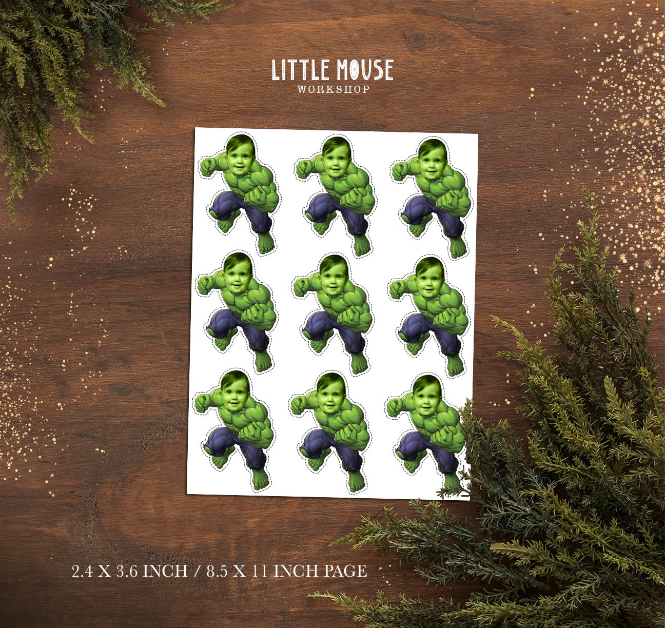 The Incredible Hulk Personalized Face Cupcake Toppers - Etsy